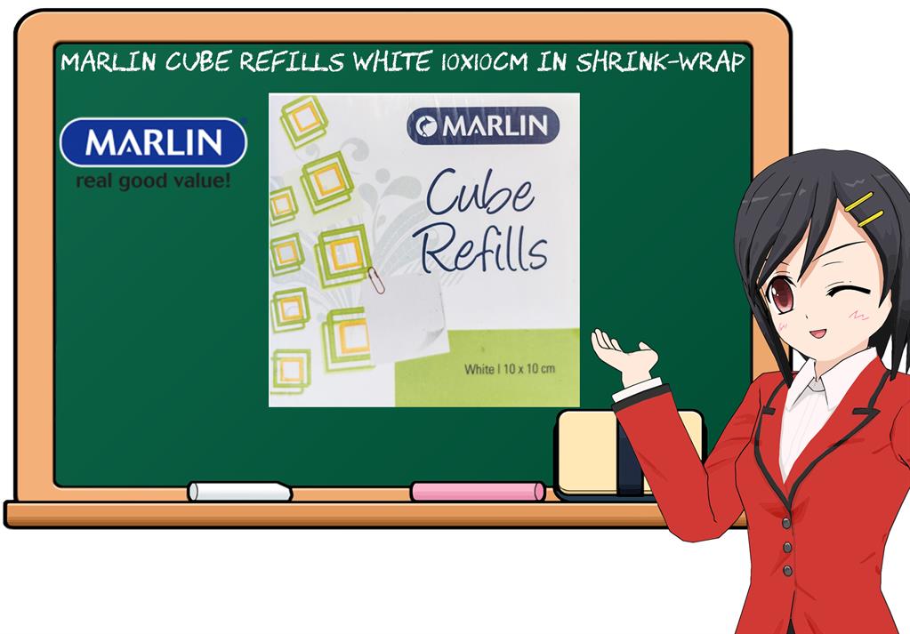 Marlin Cube Refills White 10x10cm - Reddy Set Go